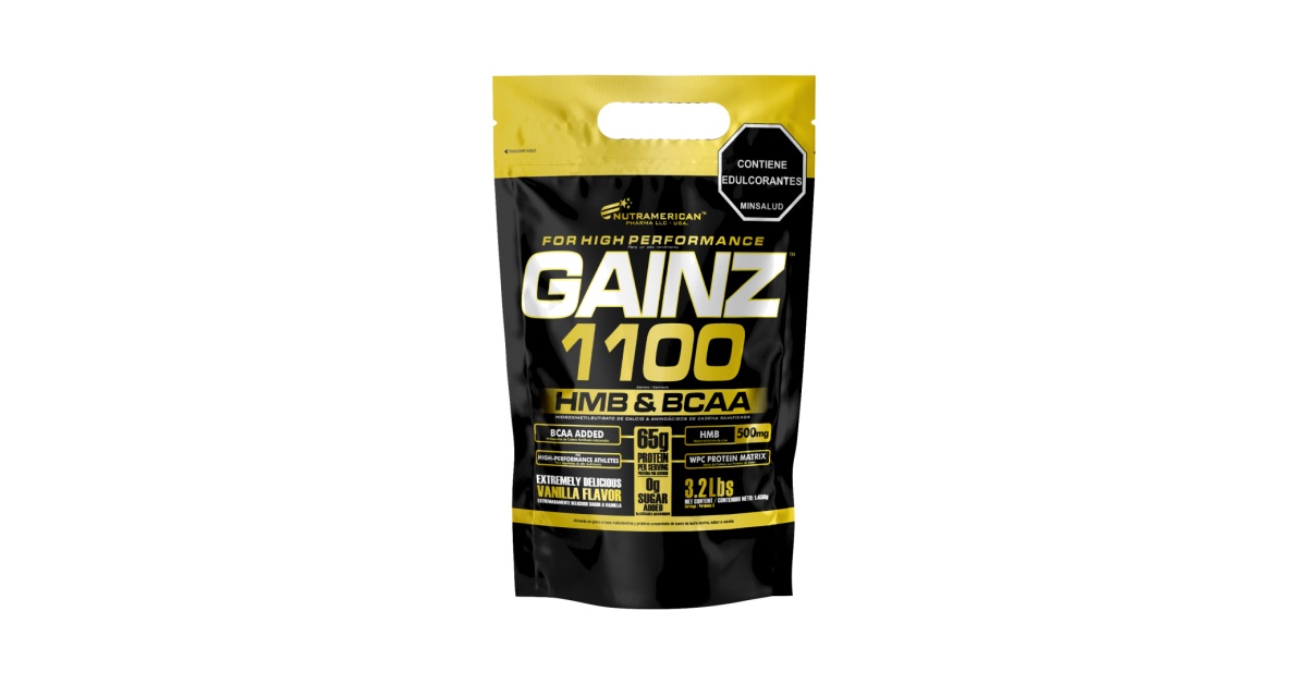 Gainz 3 lb - Proteína de suero de leche Hipercalórica
