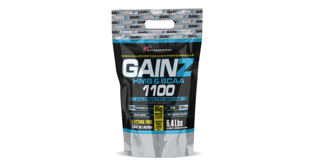 Gainz 6 lb - Proteína de suero de leche Hipercalórica + HMB